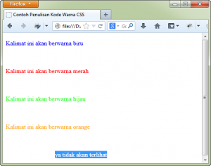 Pengenalan kode warna tulisan pada css - Edusoft Center