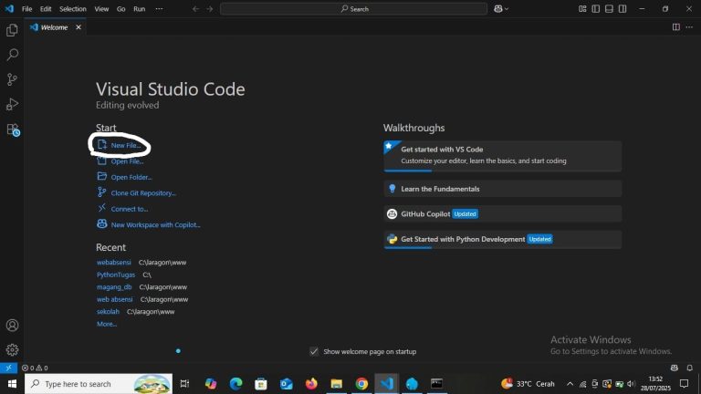 Panduan Lengkap Menambahkan Folder Baru dan Membuka Visual Studio Code - Edusoft Center
